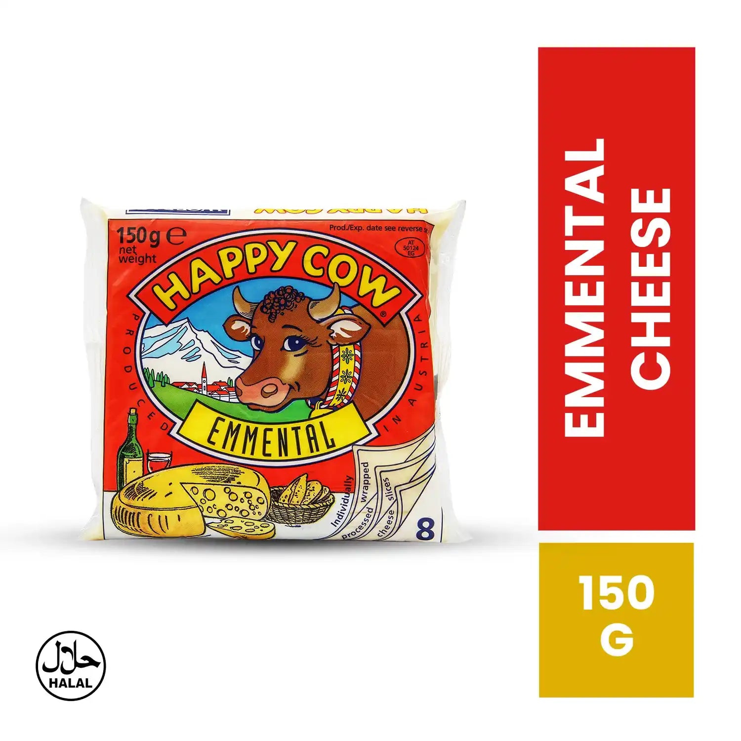 Happy Cow Cheese Emmental Slice 150g – Sabiha Anees