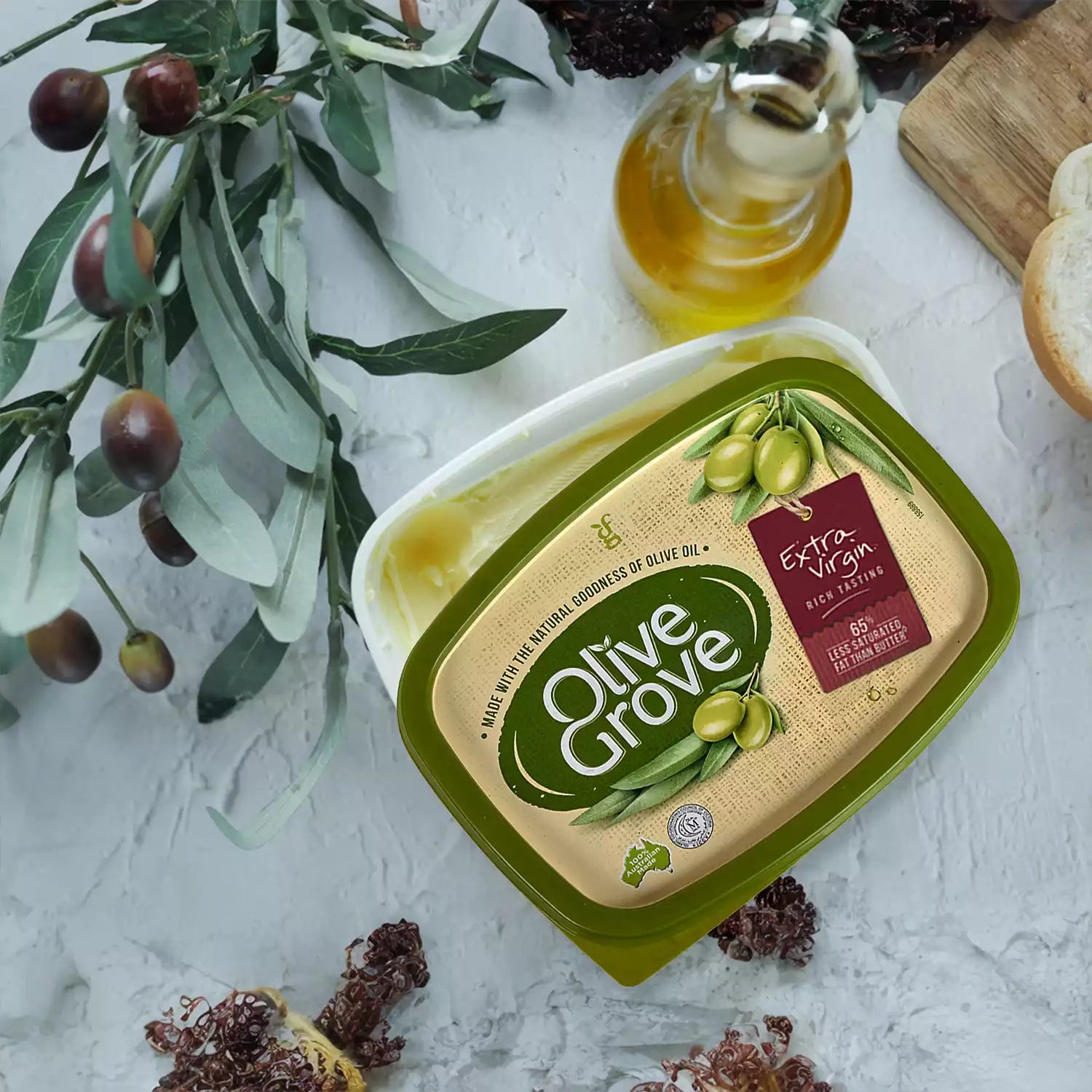 Olive Grove Extra Virgin 375g – Premium Olive Oil Spread – Sabiha Anees